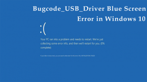 Ошибка Bugcode_USB_Driver синий экран смерти в Windows 10.